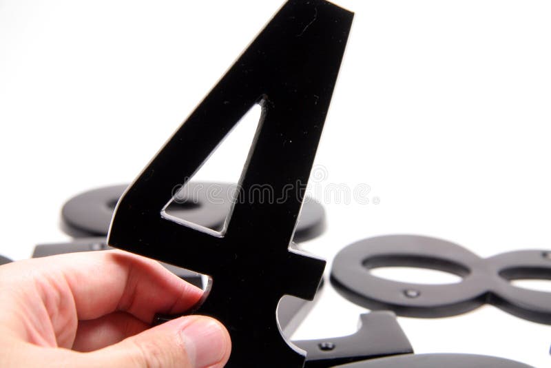 Hand holding number 4 stock image. Image of showing, numbers - 346085