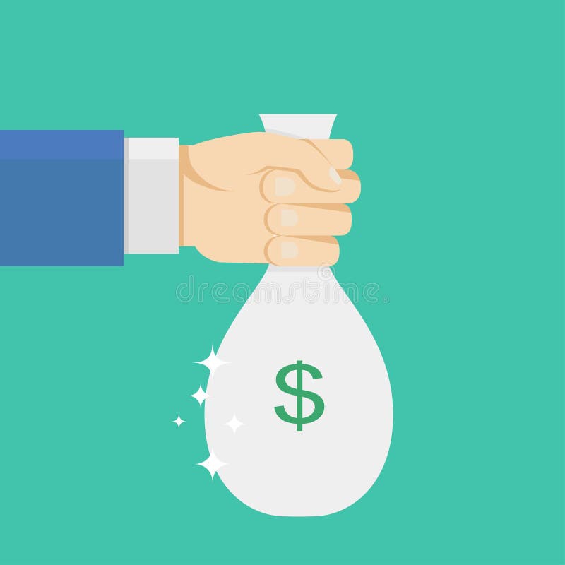 Hand Holding or Offering Money Stock Vector - Illustration of monetary ...