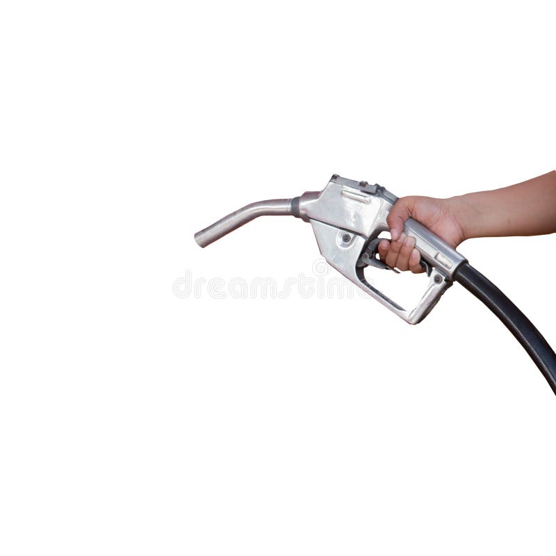 Hand Holding Oil Distributor Isoalated White Stock Photo - Image of ...