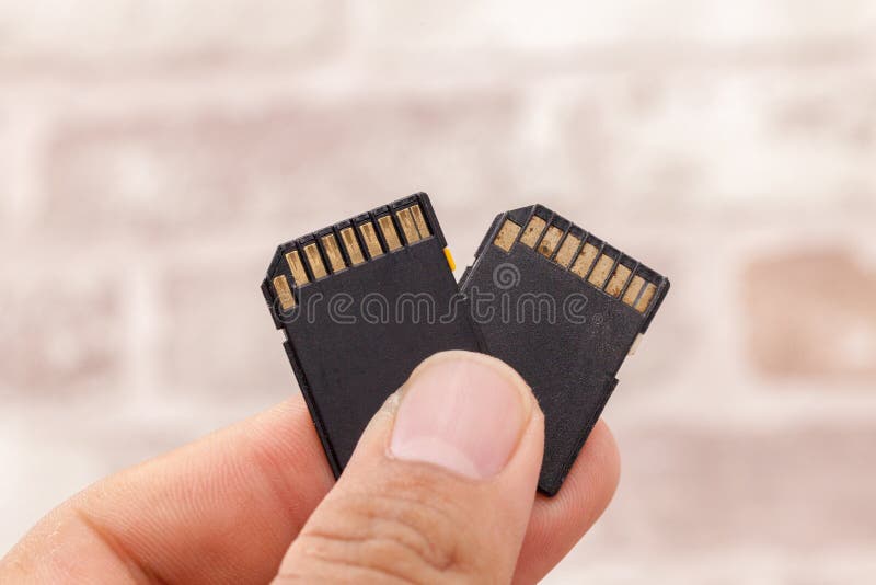 Hand Holding Old Memory Card Stock Image - Image of equipment, digital ...