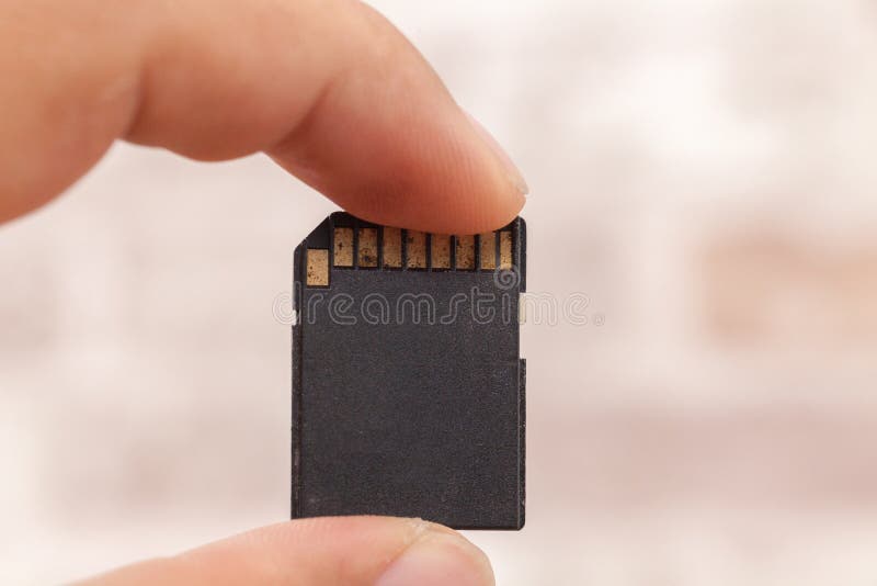 Hand Holding Old Memory Card Stock Photo - Image of compact, gold ...