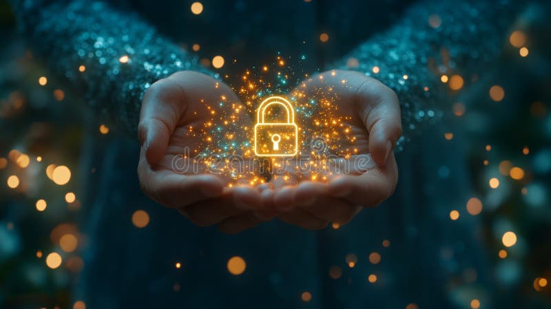 A Hand Holding a Padlock in Close-up, Illustrating the Concepts of ...