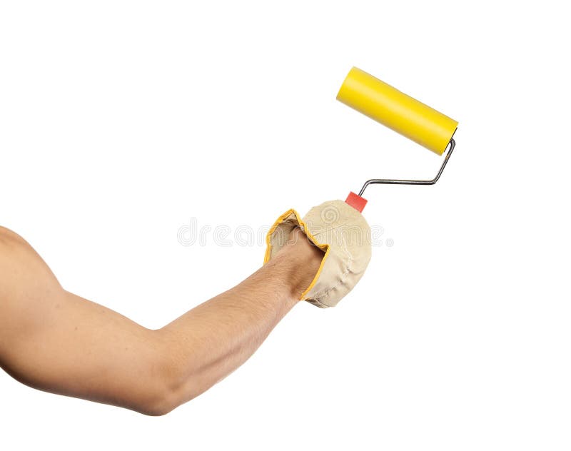 Hand Holding Painting Brush Stock Image - Image of isolated, roll: 11036023 Hand Holding Painting Brush Stock Image - Image of isolated, roll: 11036023