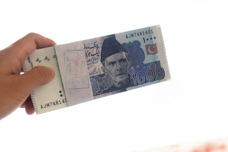Hand Holding Pakistani Currency Note Closely Stock Photo - Image of ...