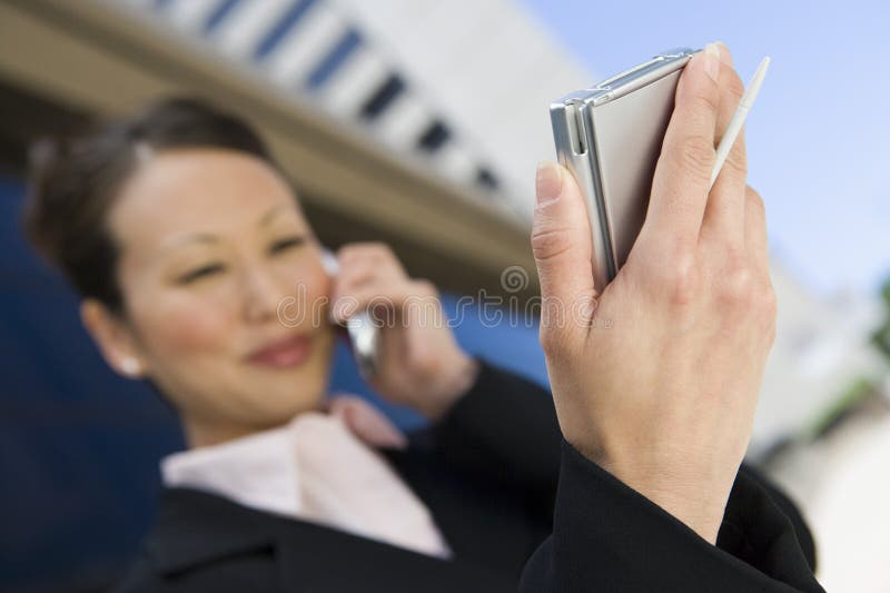 PDA Man stock image. Image of palmtop, phone, annual, electronic - 1809953
