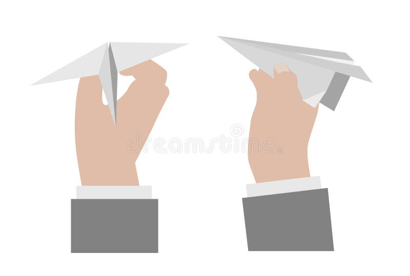 Hand Throwing Paper Airplane Stock Illustrations – 146 Hand Throwing ...