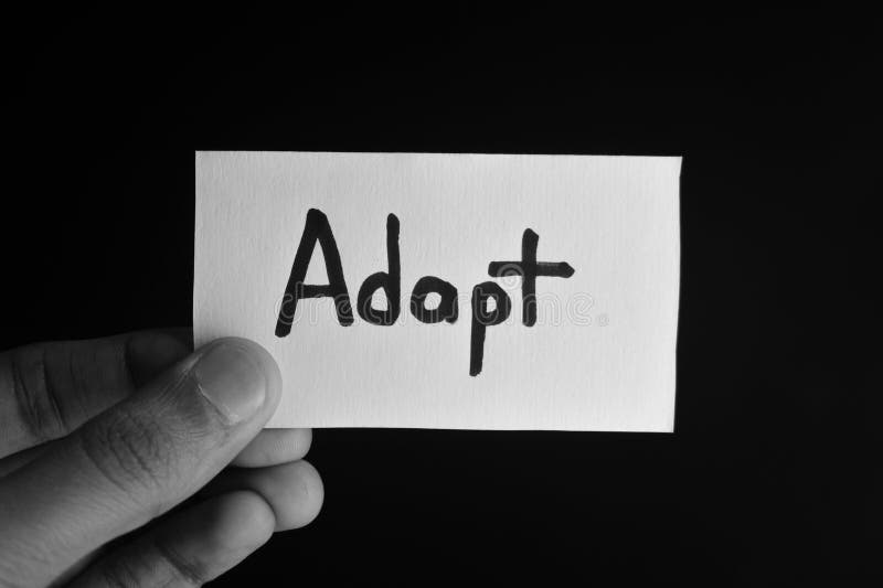 ADAPT stock image. Image of typography, word, give, handwritten - 373569249
