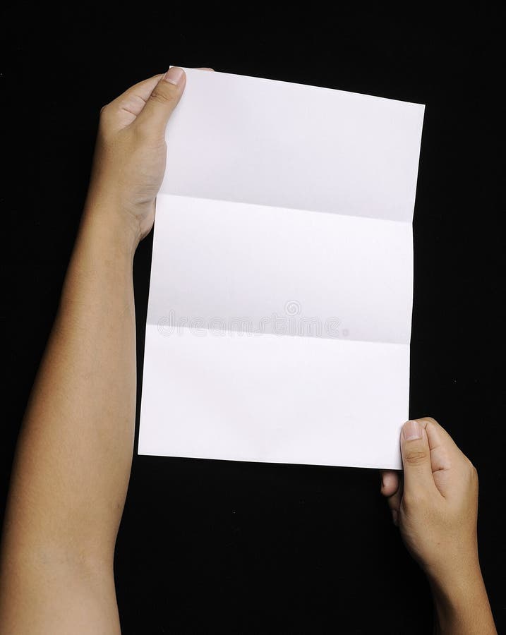 Hand Holding Paper stock photo. Image of business, empty - 31735174