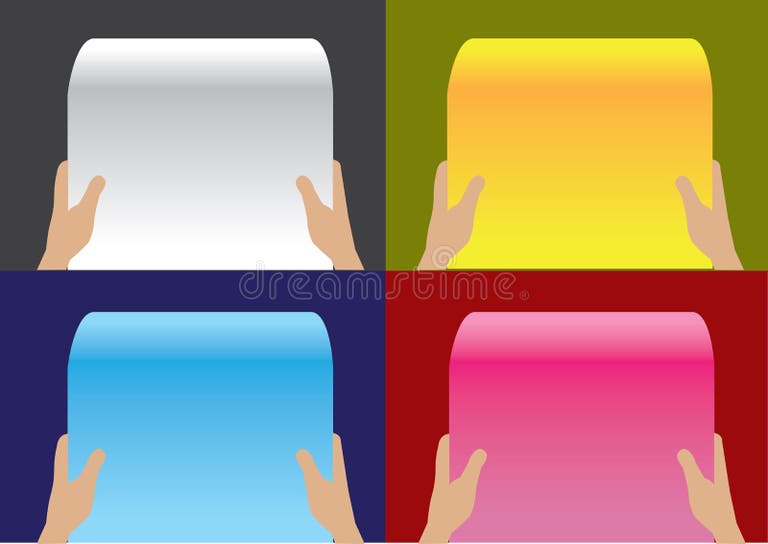 Hand Holding Paper Scroll Vector Background Designs Stock Vector ...