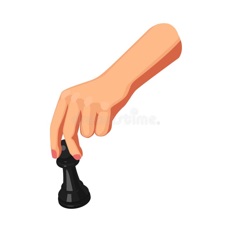 Hand Holding Pawn stock vector. Illustration of queen - 276648606