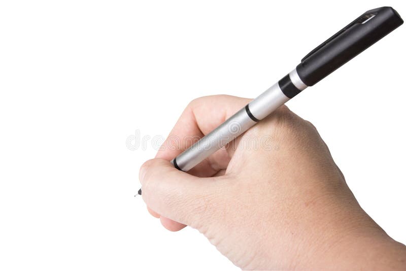 Hand holding a pen stock photo. Image of background, empty - 17388464