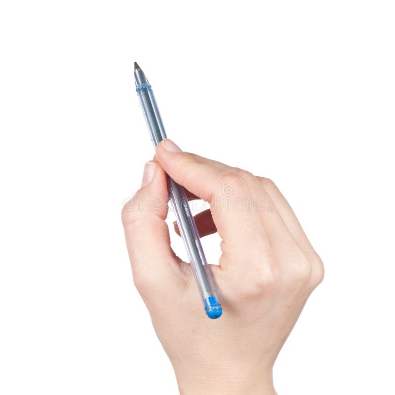 Hand holding a pen stock photo. Image of hand, hold, diary - 12297364