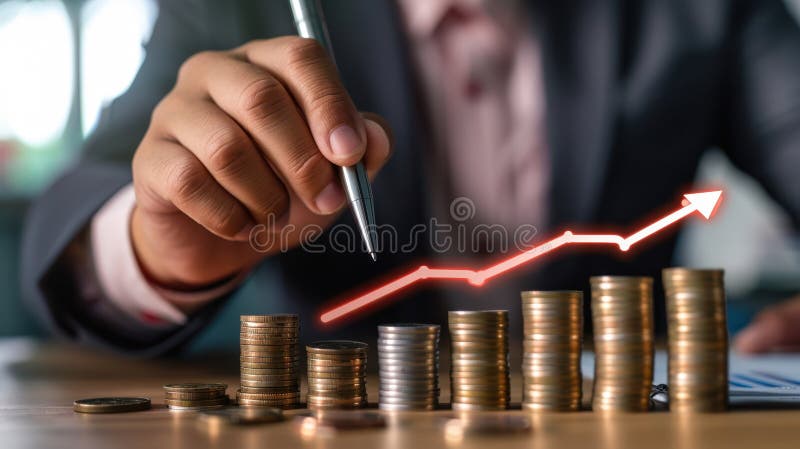 The Money Growth Chart. AI Generated Stock Image - Image of economy ...