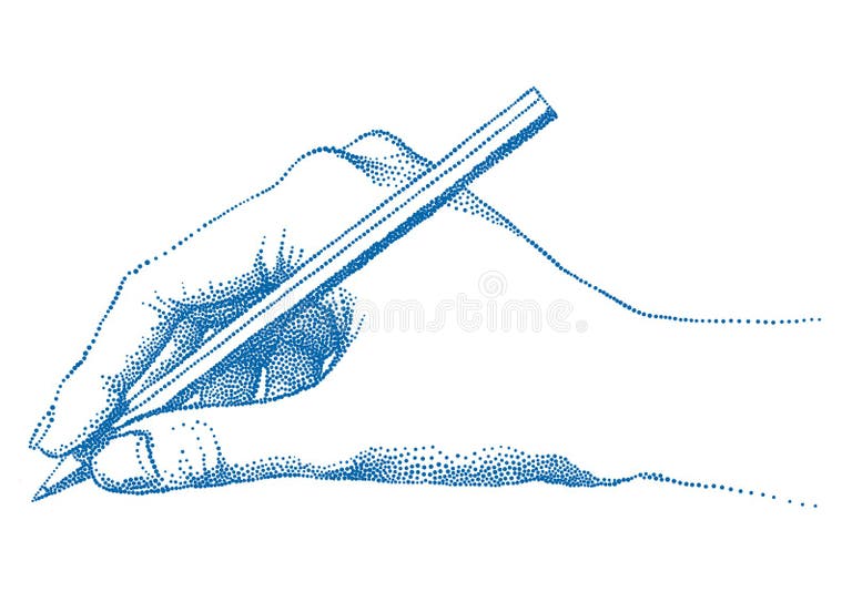 Hand Holding Pencil Clip Art Stock Illustrations – 301 Hand Holding ...