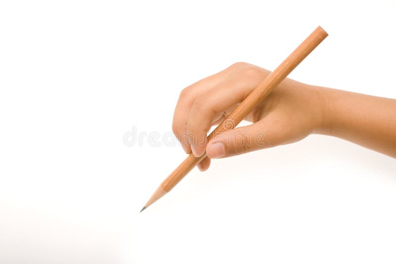 Hand Holding Pencil Stock Photos - Image: 23663123