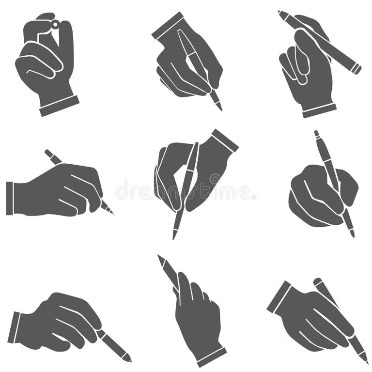 Hand Holding Pens Stock Illustrations – 137 Hand Holding Pens Stock ...