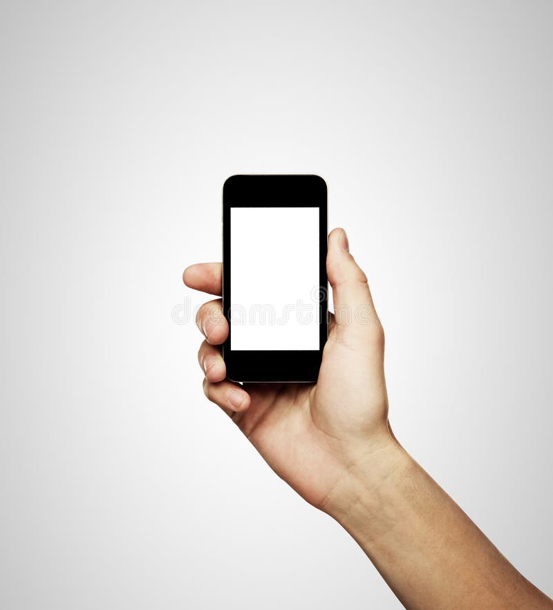 Isolated Female Hand Holding the Phone in Different Ways Stock Image ...