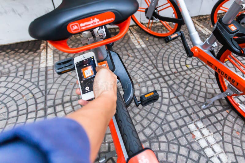 Hand Holding Phone and Scanning Qr Code, Scanning Qr Code To Unlock ...