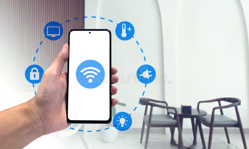 Home Automation Smart Phone Stock Illustrations – 9,348 Home Automation ...