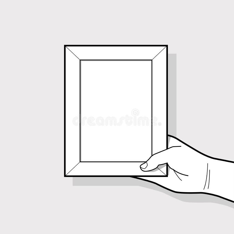 Hand Holding Picture Frame. Stock Vector - Illustration of clipart ...