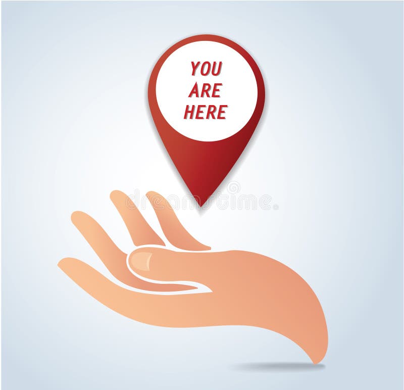 Hand Holding Pin Location Icon Vector Design Stock Vector ...