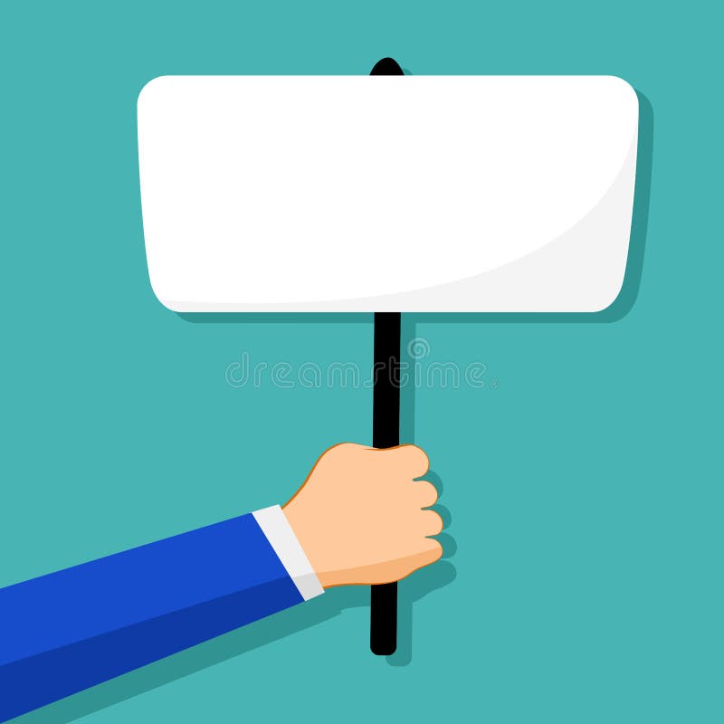 Hand Holding Placard For Banner Design Billboard Design Protest