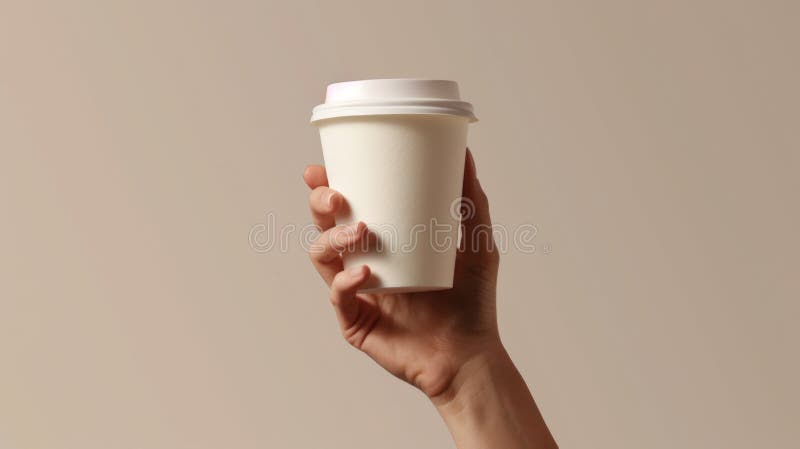 Hand Holding a Takeaway Cup.AI Generated Image Stock Image - Image of ...