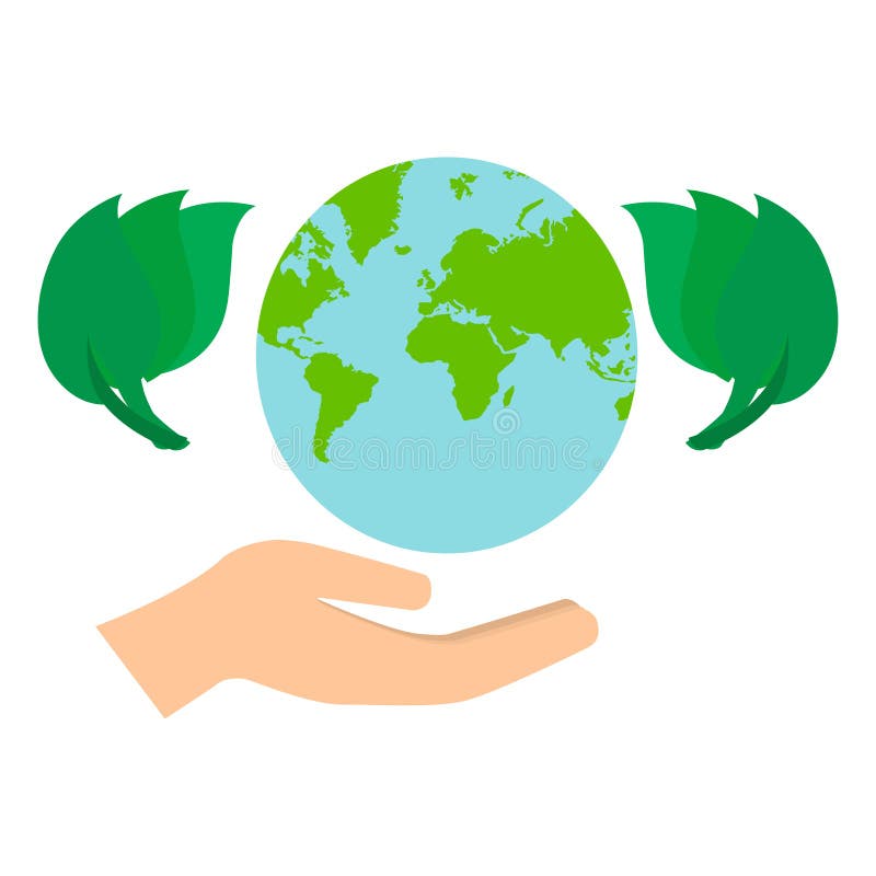 Hand Holding Planet Icon, Nature Protection, Vector Illustration Stock ...