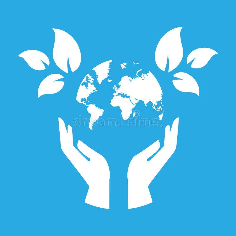 Hand Holding Planet Icon, Nature Protection, Vector Illustration Stock ...