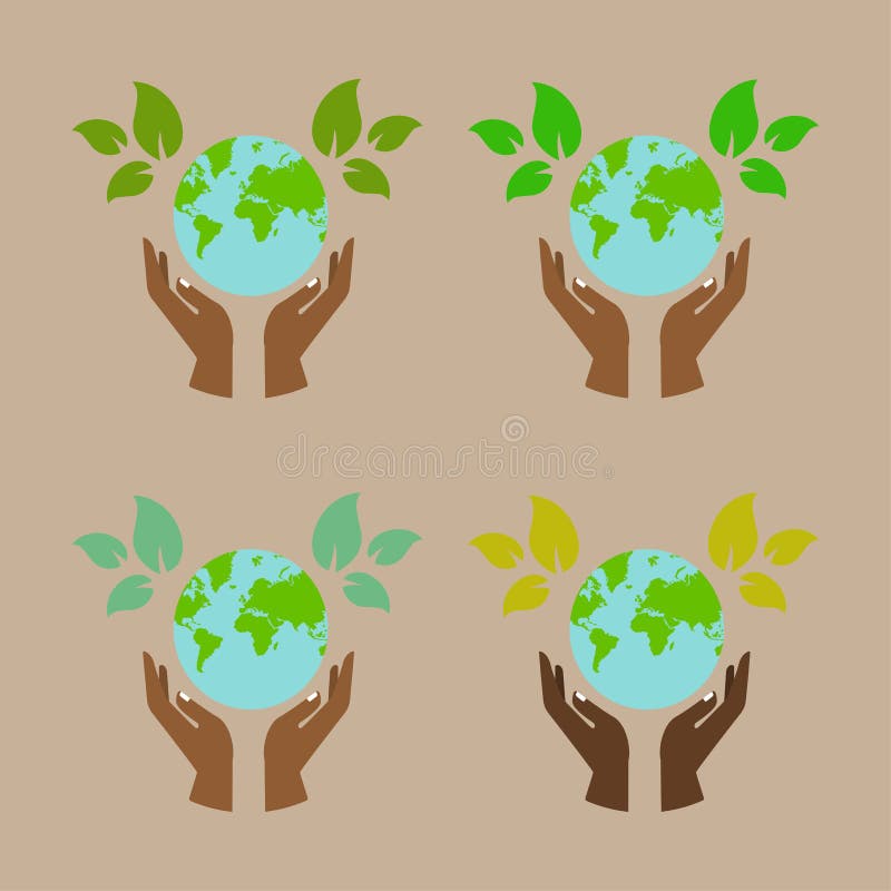 Hand Holding Planet Icon, Nature Protection, Vector Illustration Stock ...