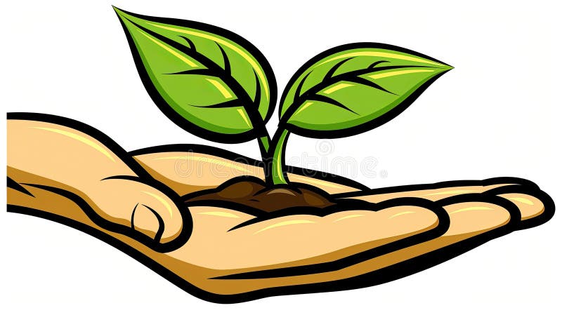 A Hand Holding a Plant in Its Palm Stock Image - Image of sapling, life ...