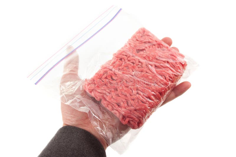 Hand Holding a Portion of Beef Ground Beef Stock Photo - Image of cook ...