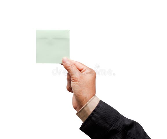 Hand holding post-it note stock photo. Image of post - 47349332