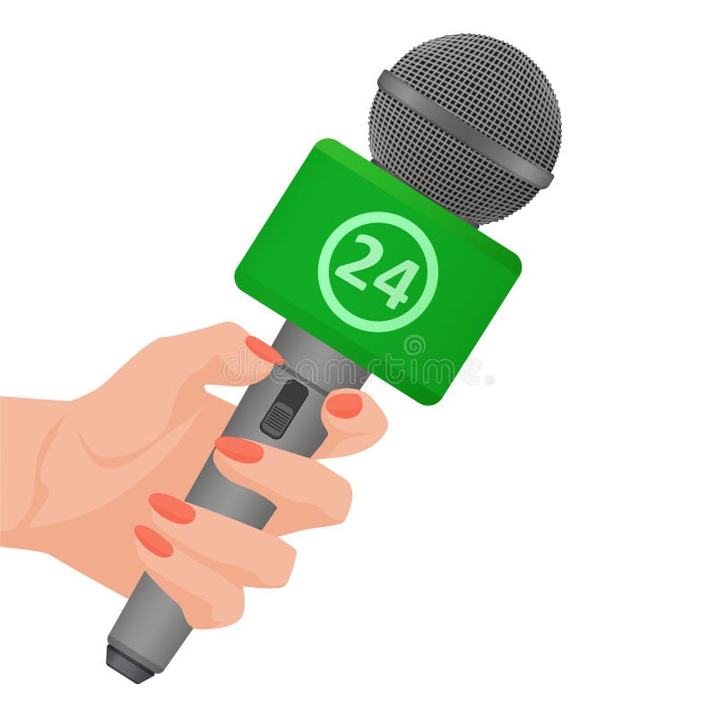 Press Microphone Clipart. Microphone Colorful Flat Icon Stock Vector ...