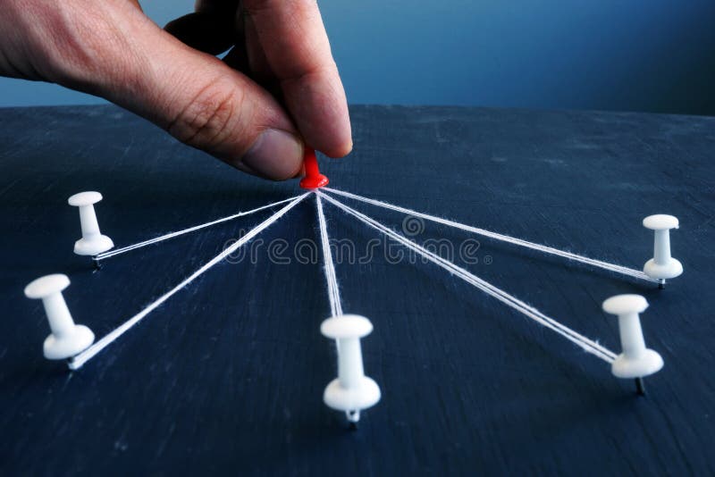 Hand Holding Push Pin. Be Boss and Leader Stock Image - Image of ...