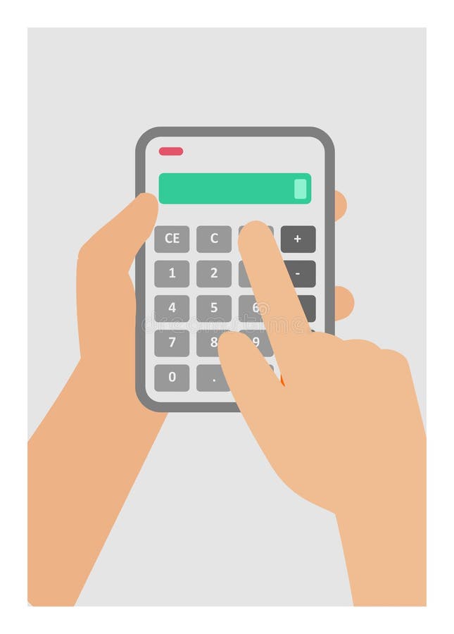Calculator Icon Set in Colour Stock Illustration - Illustration of ...