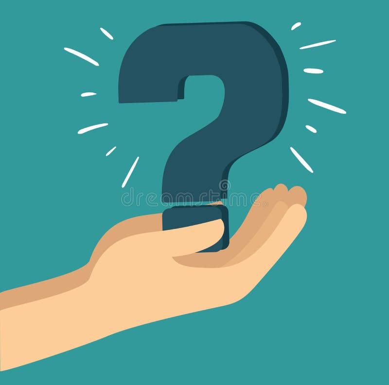 Hand Holding Question Mark. Vector Illustration in the Flat Style Stock ... Hand Holding Question Mark. Vector Illustration in the Flat Style Stock ...