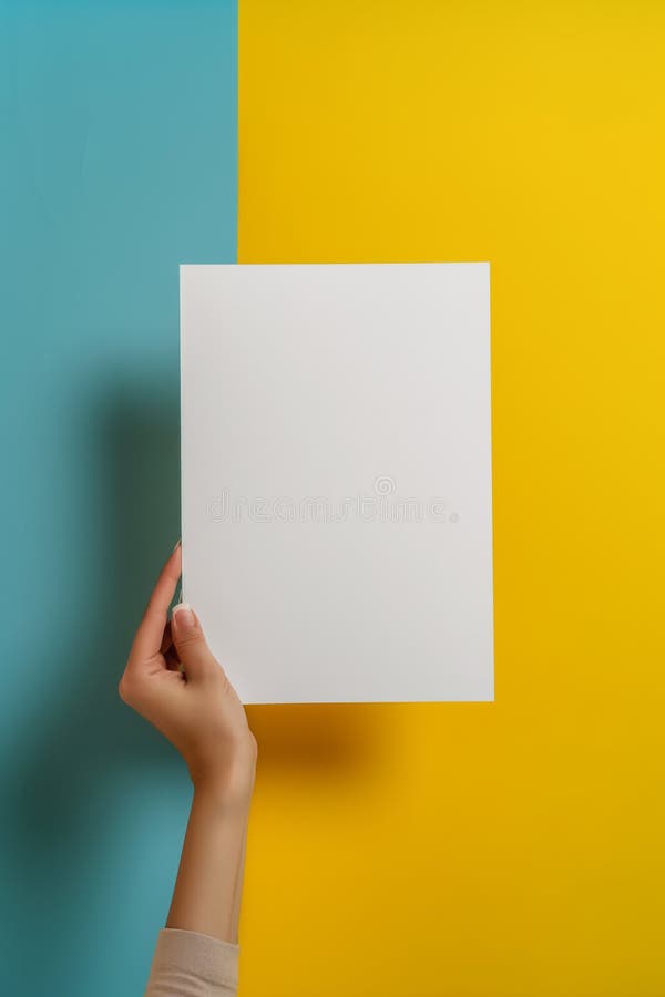 Blank White Card with Colorful Confetti on Red Background Stock Image ...