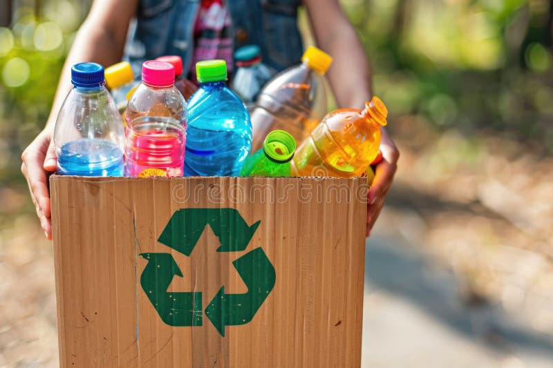 Hand Holding Recycling Box: Save the World Concept. Stock Image - Image ...