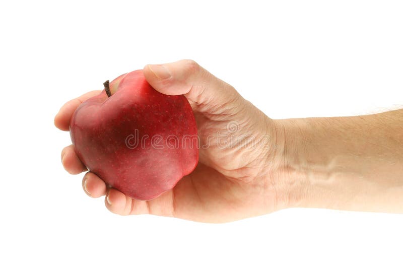 Hand holding red apple stock image. Image of nature - 269646297