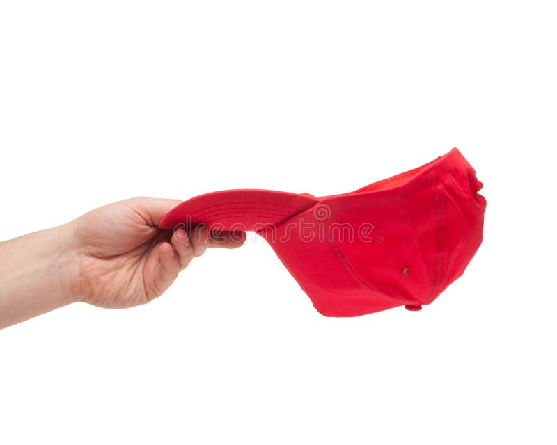 Hand holding red cap stock image. Image of side, athlete - 29868035