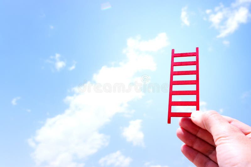 Stairway Heaven Concept Achieving Goal Ladder Growth Stock Photos ...