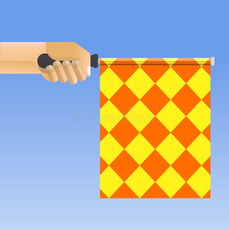 Referee Holding Flag Stock Illustrations – 135 Referee Holding Flag ...