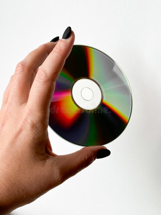 Black Compact Disc Cd Smooth Reflective Surface Stock Photos - Free ...