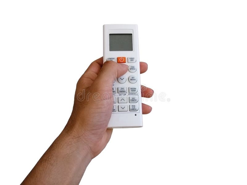 Finger Pressing the Button of the Remote Control Stock Photo - Image of ...