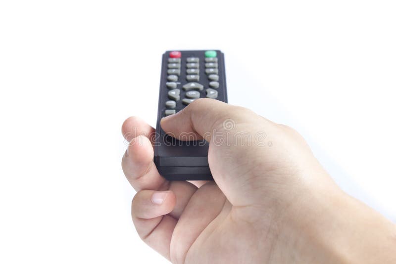 A Hand Holding a Remote Control Stock Image - Image of thumb ...