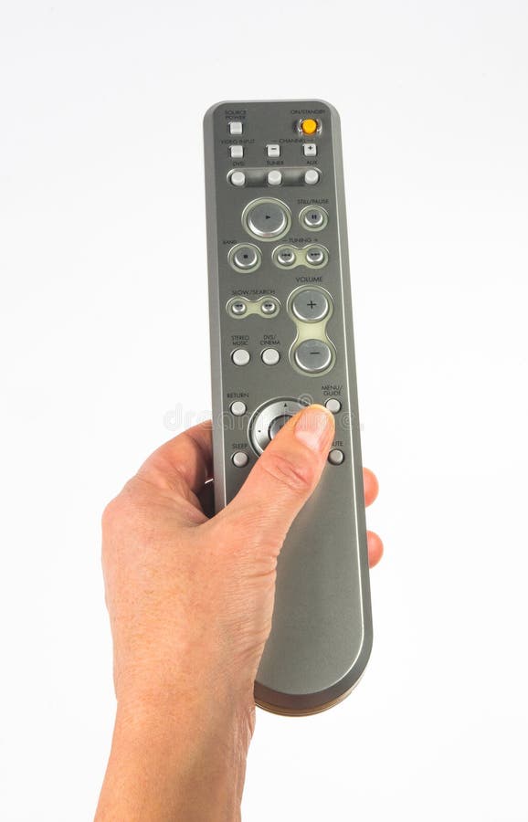 Hand Holding a Remote Control, Close Up Stock Photo - Image of ...