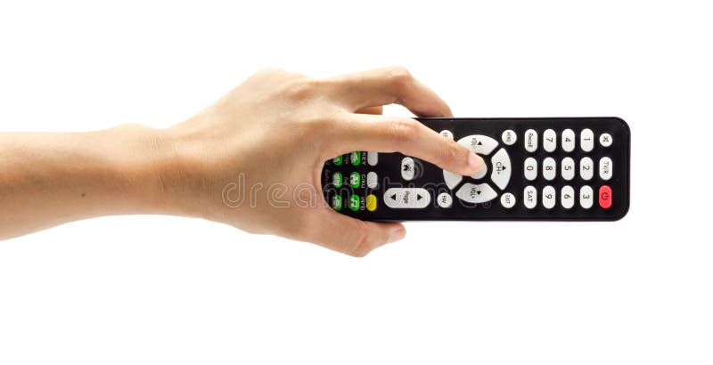 Hand Holding Remote Control Stock Image - Image of television, media ...
