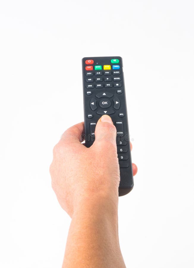 Hand Holding a Remote Control Stock Image - Image of media, human: 86072037