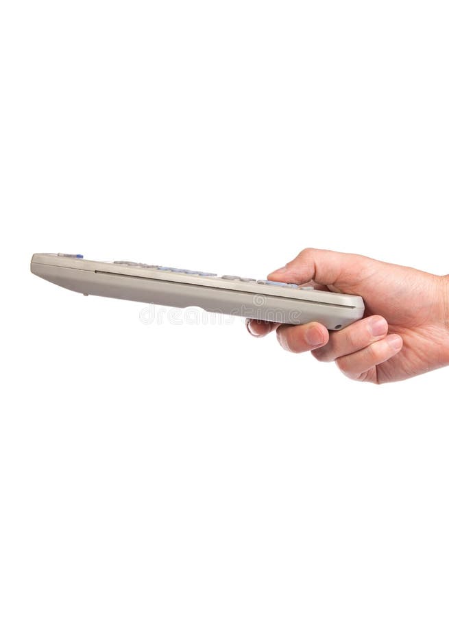 A Hand Holding a Remote Control Isolated Stock Photo - Image of life ...